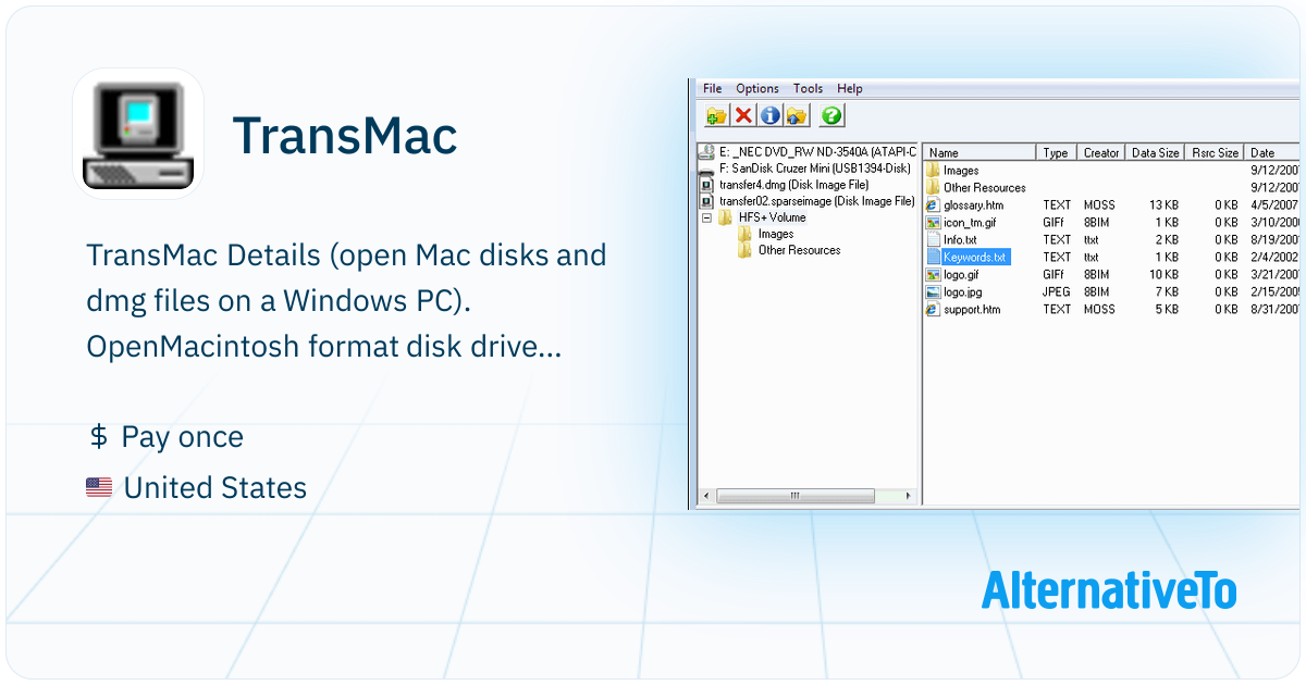 TransMac: Paid software for opening macOS storage devices and dmg files ...
