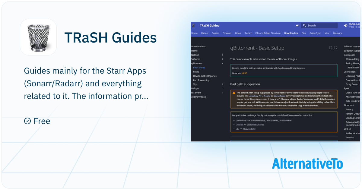 TRaSH Guides: Guides mainly for the Starr Apps (Sonarr/Radarr) and ...