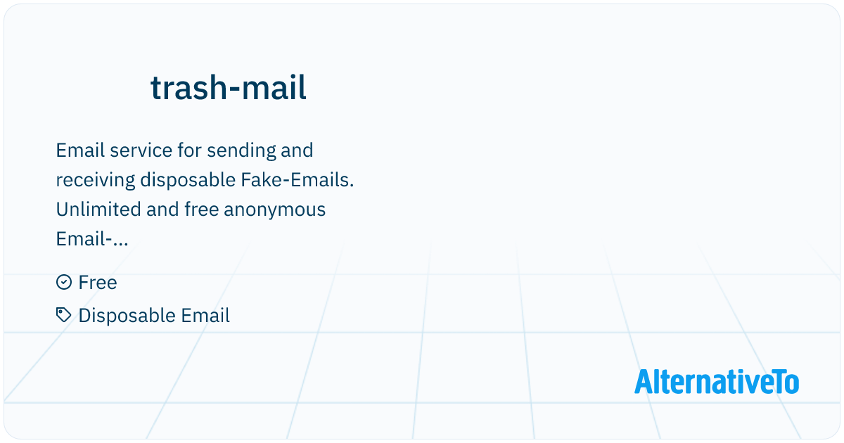 trash-mail: Disposable email service with all conventional mailbox ...