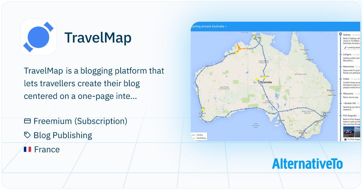 TravelMap: Your Travel Blog centered on an Interactive Map | AlternativeTo