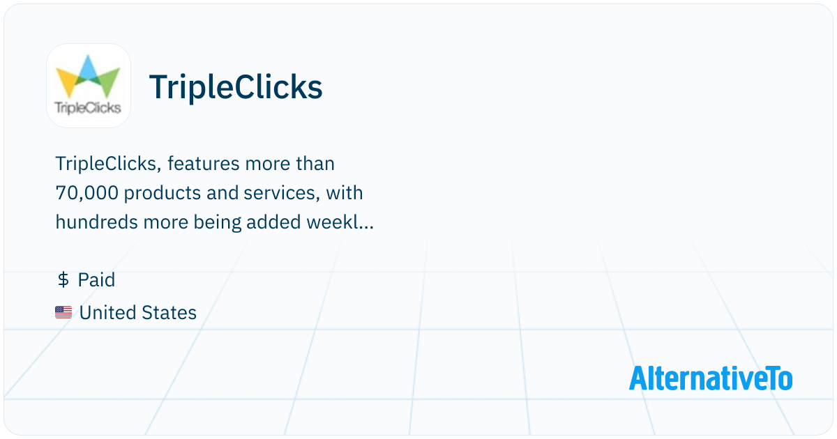 TripleClicks: Features more than 70,000 products | AlternativeTo