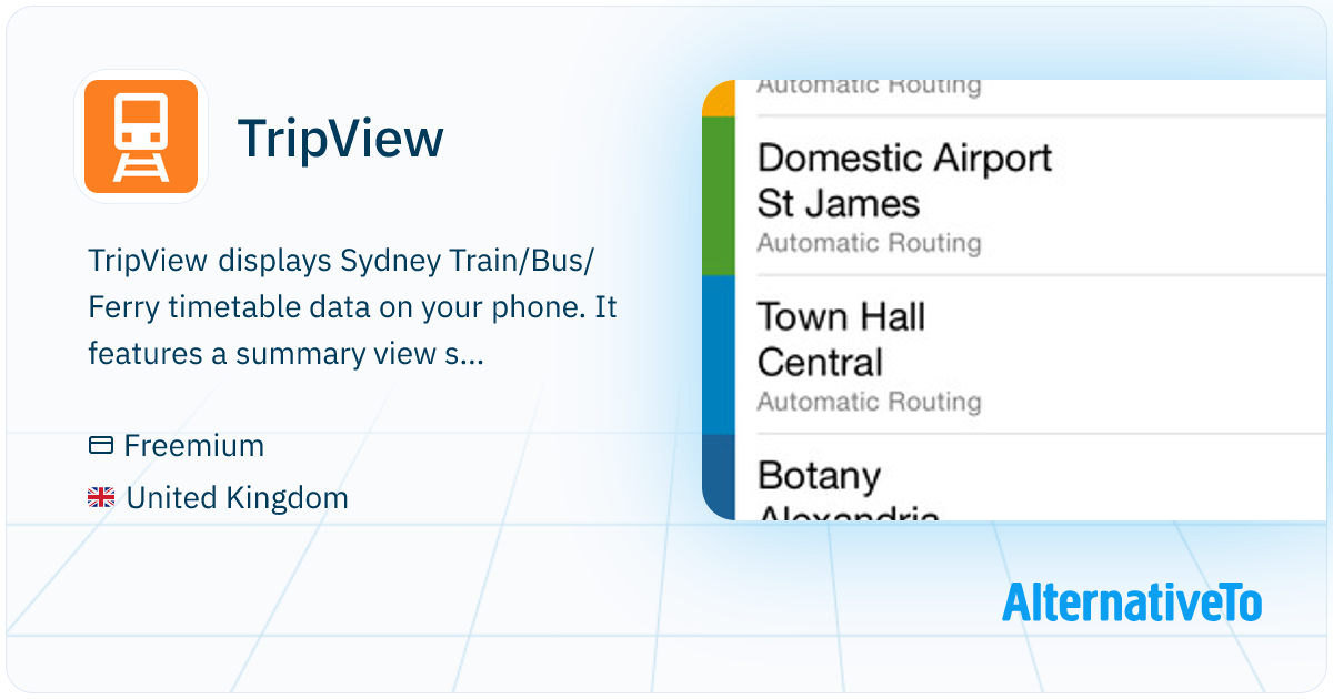 TripView: Transit timetables for Melbourne and Sydney | AlternativeTo