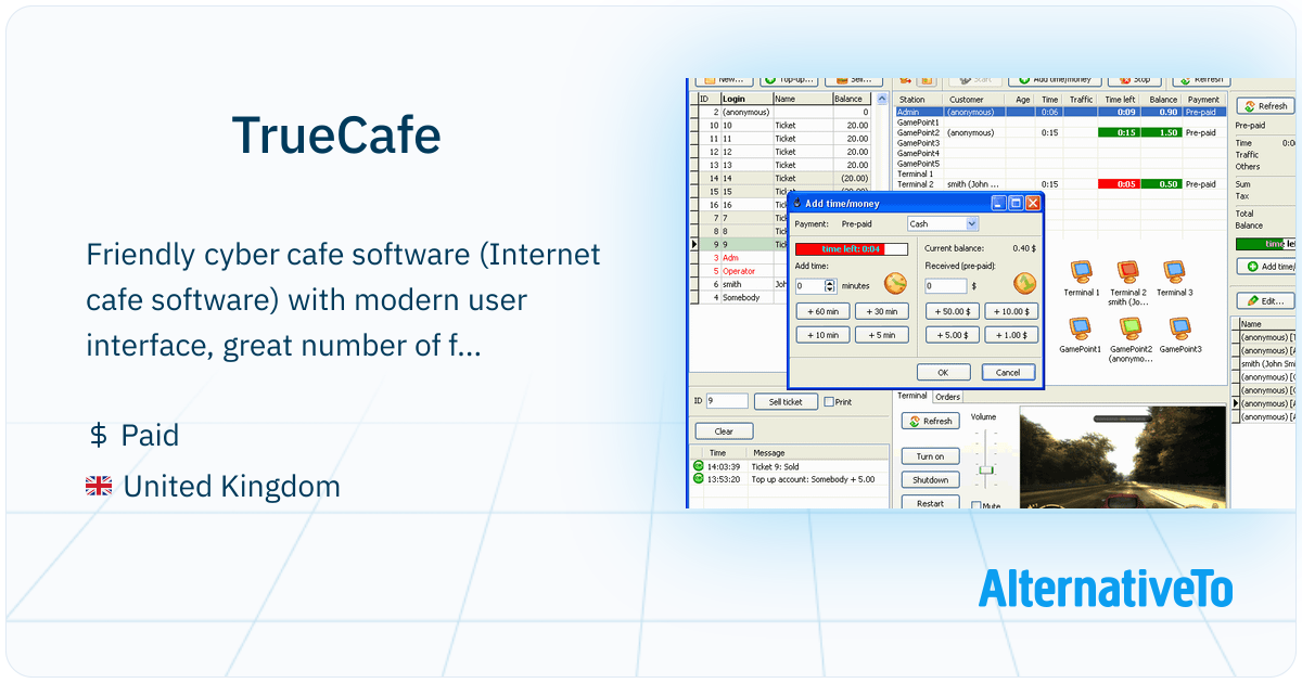 TrueCafe: Friendly cyber cafe software (Internet cafe | AlternativeTo
