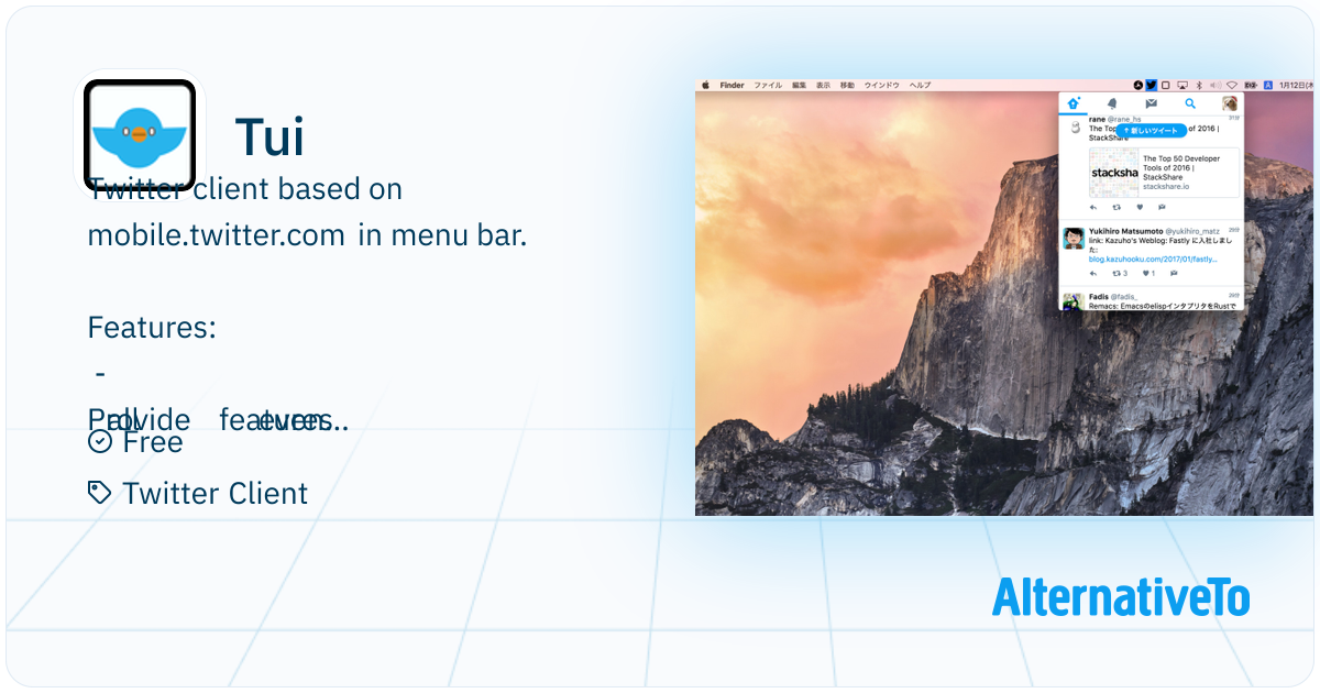 Tui: Twitter client based on mobile.twitter | AlternativeTo