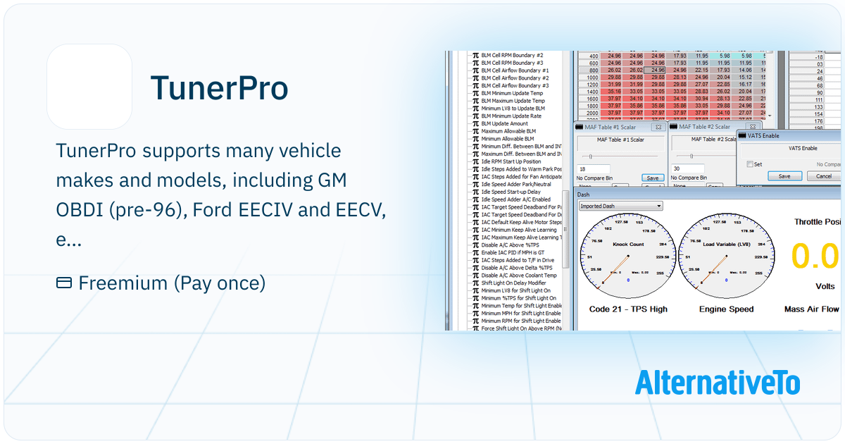 TunerPro: Supports many vehicle makes and models | AlternativeTo