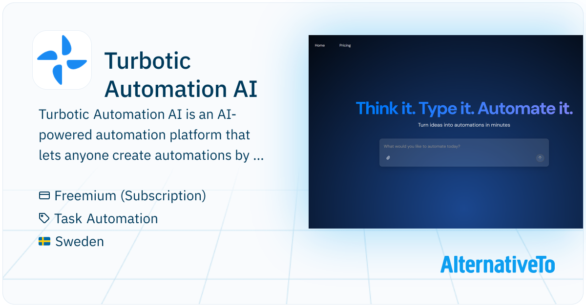 Turbotic Automation AI: Automate workflows with plain language, instant ...