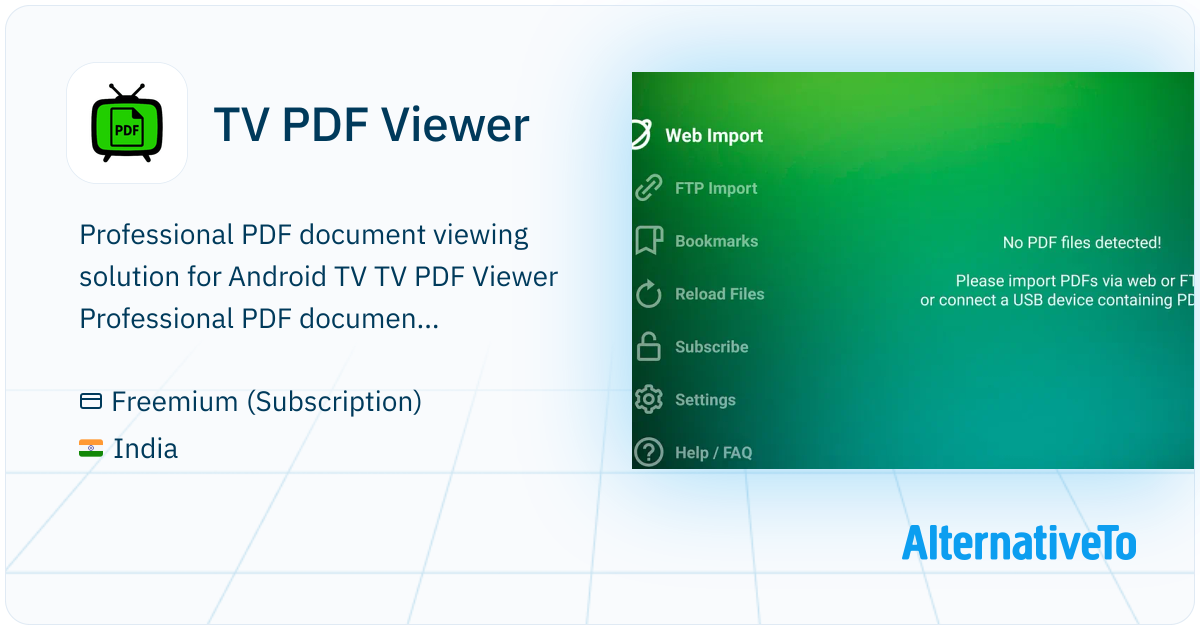TV PDF Viewer: Transform Your TV into a Complete PDF Reader | AlternativeTo