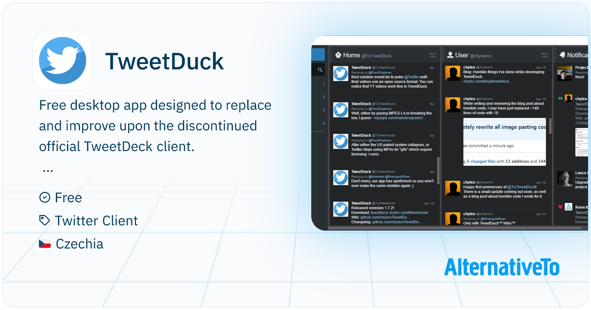 TweetDuck: Free & open source desktop client for TweetDeck | AlternativeTo
