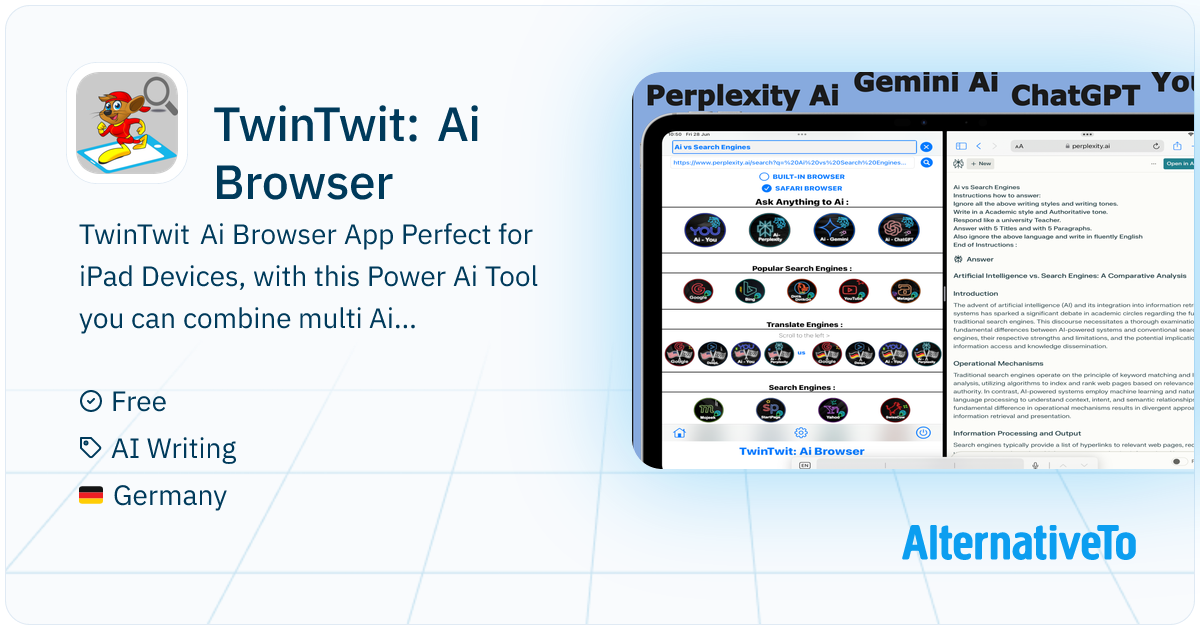 TwinTwit: Ai Browser: TwinTwit is a Multi Ai Browser With Diverse Ai ...