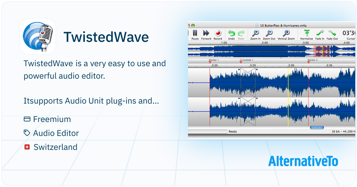 TwistedWave: Very easy to use and powerful | AlternativeTo