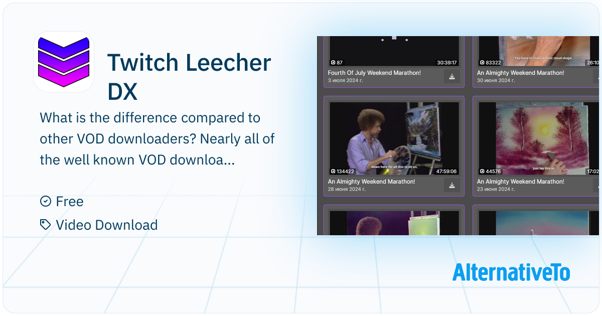 Twitch Leecher DX: Twitch VOD downloader, a maintained fork of https ...