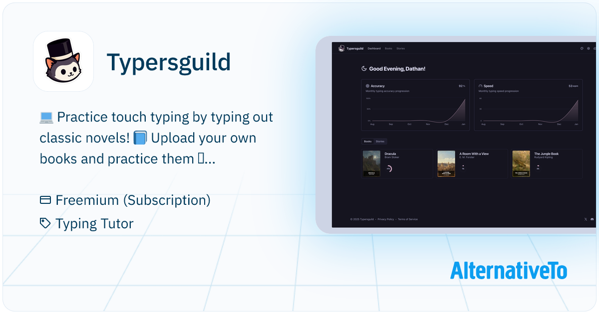 Typersguild: Master touch typing by typing out classic novels ...