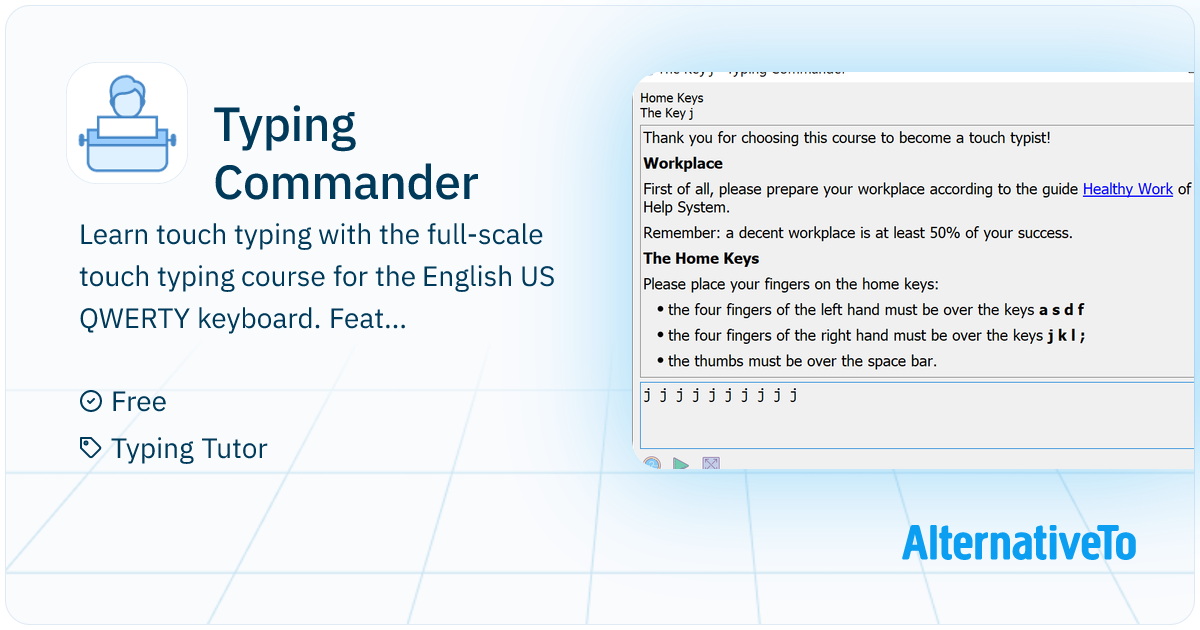 Typing Commander: Offline touch typing software for both beginners and ...