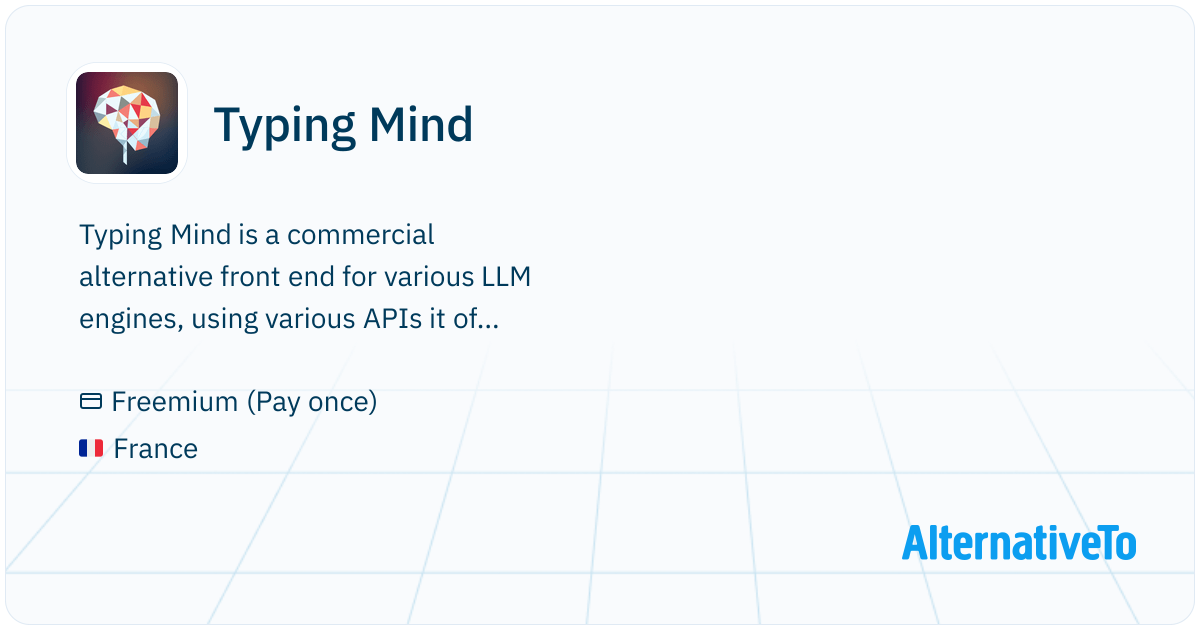 Typing Mind: Typingmind.com is a self-hostable or service based ...