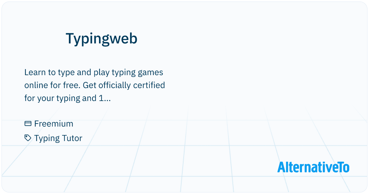 Typingweb: Learn to type and play typing games online for | AlternativeTo