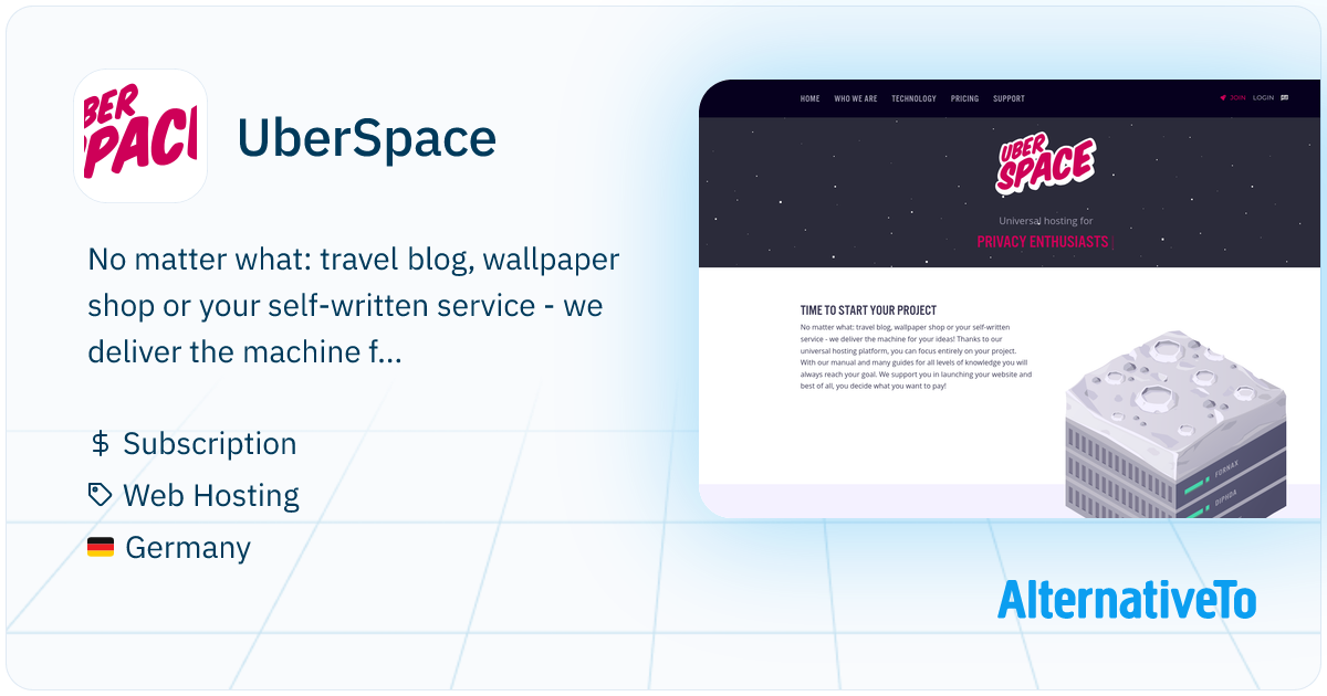 UberSpace: A choose-your-own-price web and email host | AlternativeTo