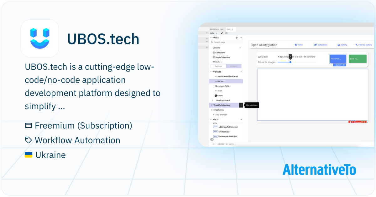 UBOS.tech: Cutting-edge low-code/no-code application development ...