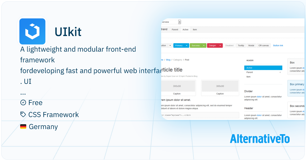 UIkit: A lightweight and modular front-end framework for developing ...
