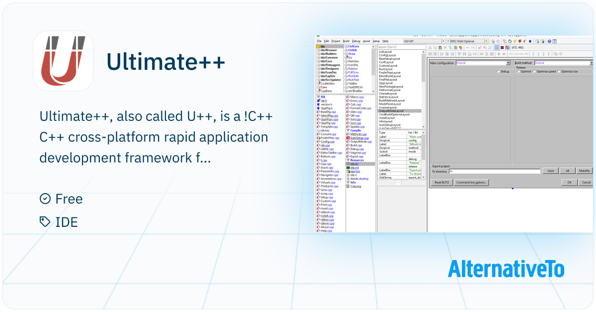 Ultimate++: C++ cross-platform rapid application development framework ...