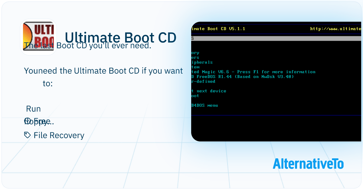 Ultimate Boot CD: Live/Bootable CD with network support containing ...