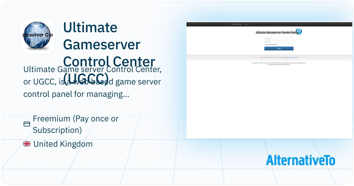 Ultimate Gameserver Control Center (UGCC): Web based game server ...