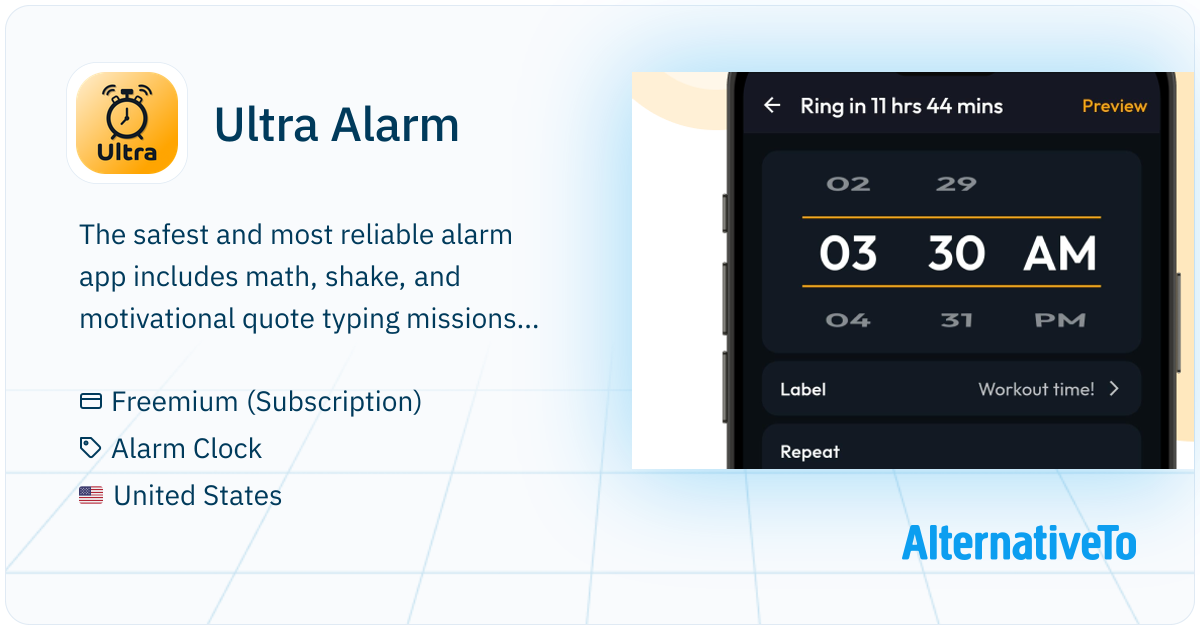 Ultra Alarm: An alarm application that gives multiple missions to wake ...