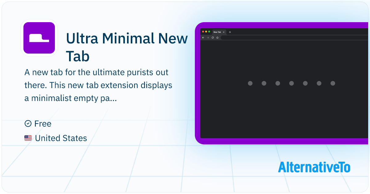 Ultra Minimal New Tab: A new tab for the ultimate purists out there ...