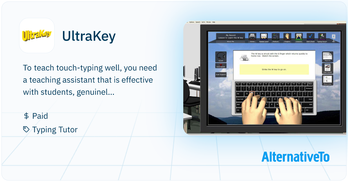 UltraKey: To teach touch-typing well, you need a teaching | AlternativeTo