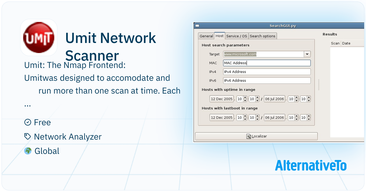 Umit Network Scanner: Umit: The Nmap Frontend: | AlternativeTo