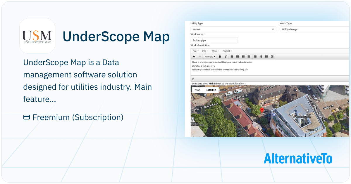 UnderScope Map: Utility data management with UnderScope Map | AlternativeTo
