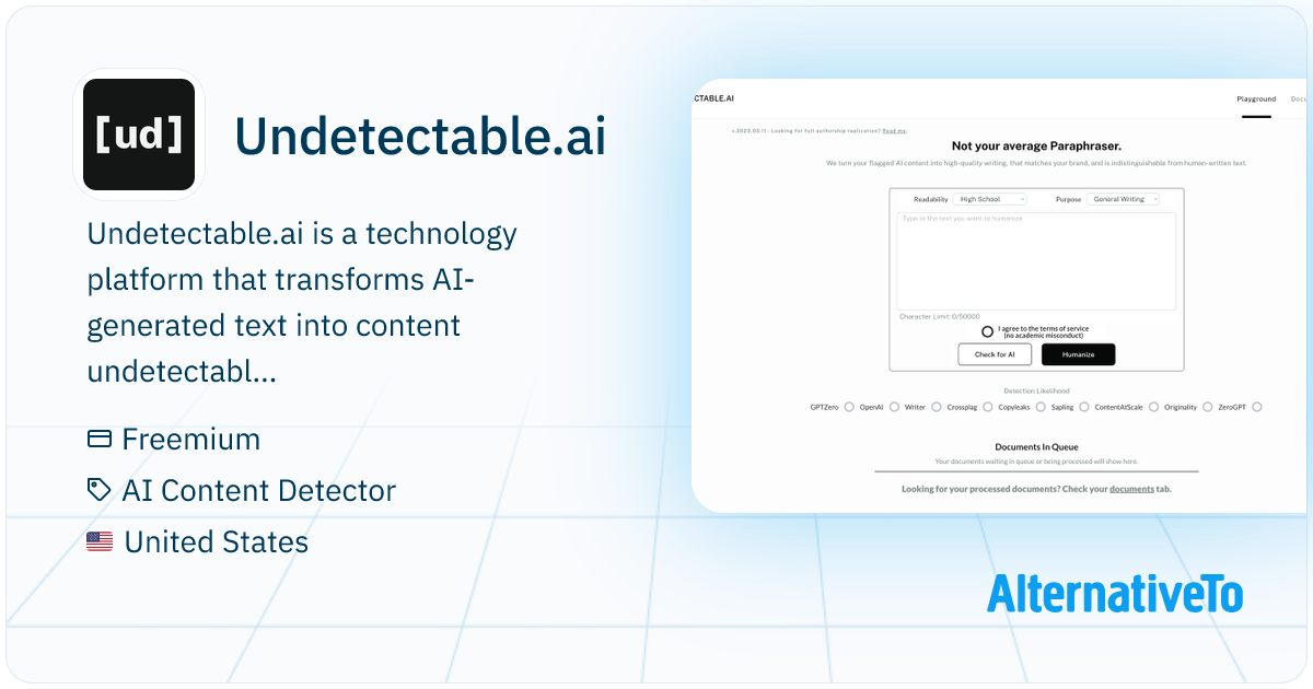 Undetectable.ai: Converts AI text to human-like writing undetectable by ...