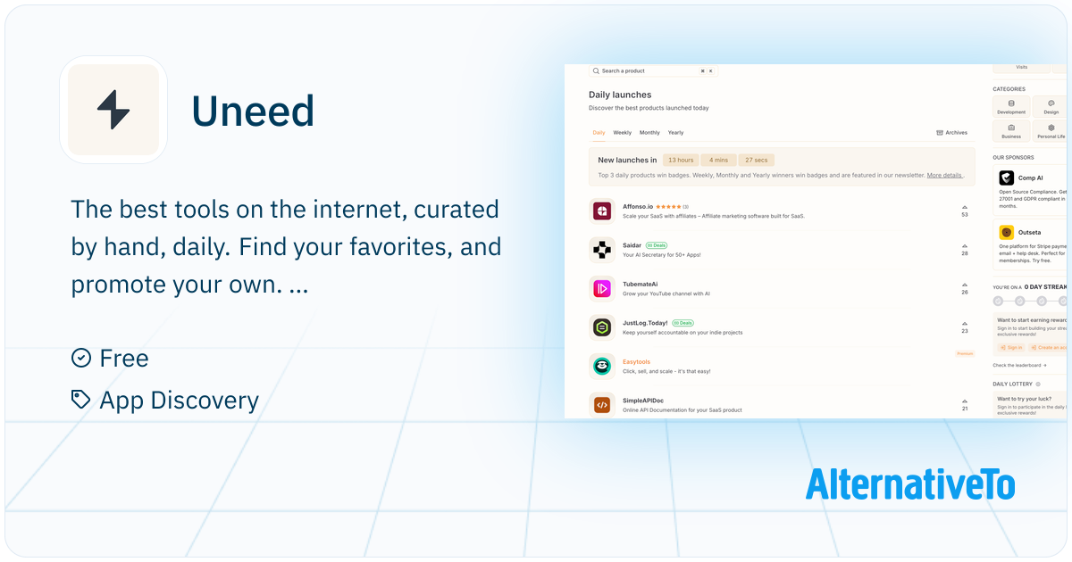 Uneed: The best tools on the internet, curated by hand, daily ...