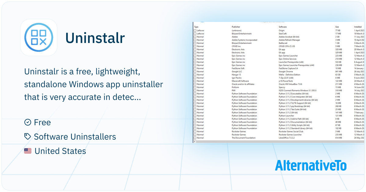 Uninstalr: A lightweight, very accurate Windows uninstaller that ...