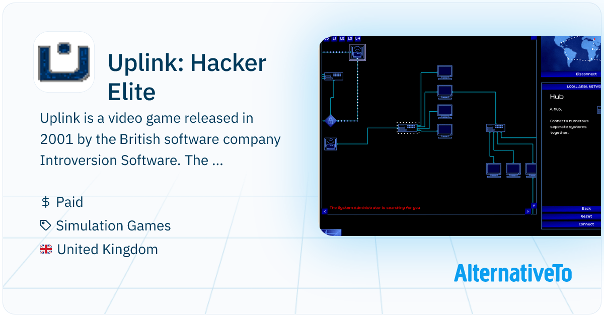 Uplink: Hacker Elite: Uplink is a video game released in 2001 by the ...