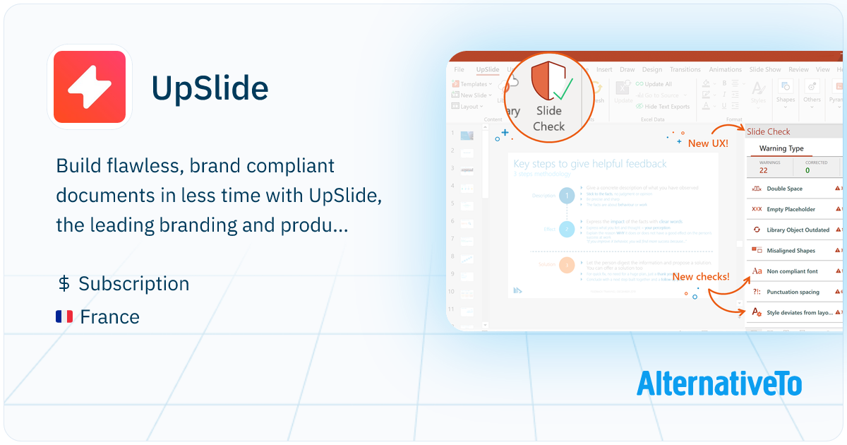 UpSlide: Plug-in allows you to perform routine Microsoft Excel, Word ...