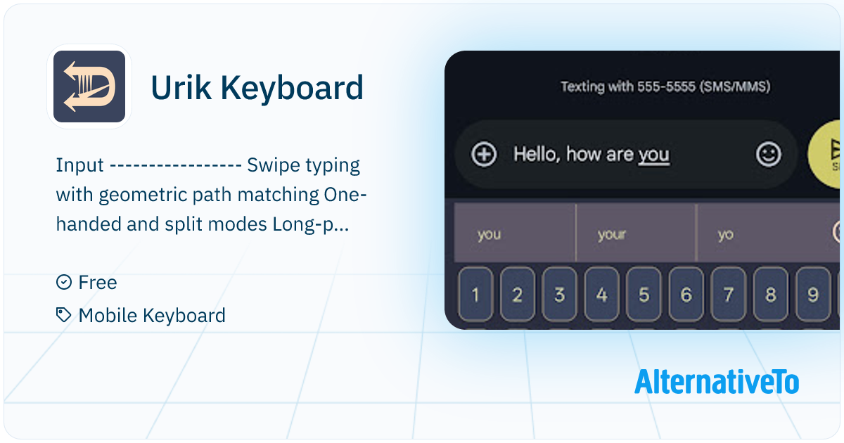 Urik Keyboard: Privacy-focused Android keyboard with swipe typing ...