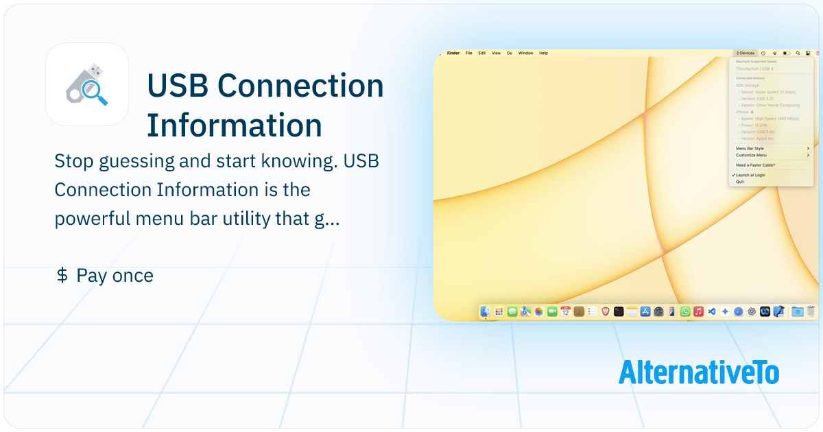 USB Connection Information: The powerful menu bar utility that gives ...