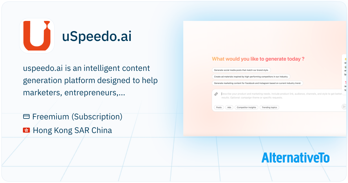 uSpeedo.ai: Create viral-ready, multi-platform marketing content in ...
