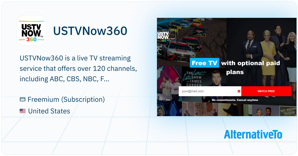 USTVNow360: Live TV streaming service that offers over 120 channels ...