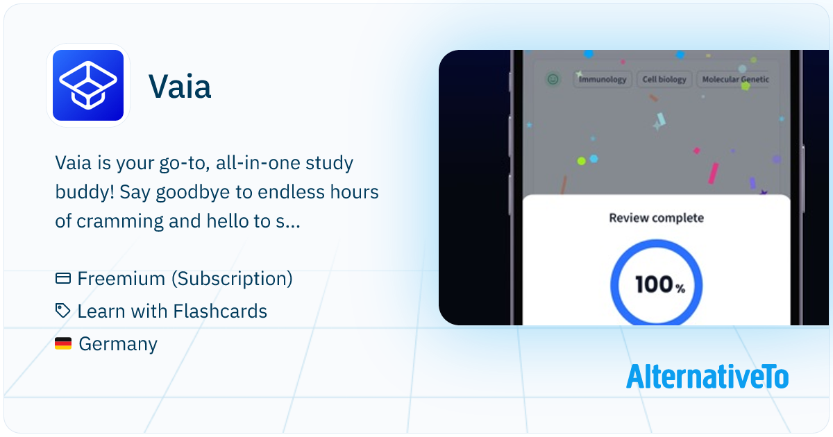 Vaia: Is your go-to, all-in-one study buddy! | AlternativeTo