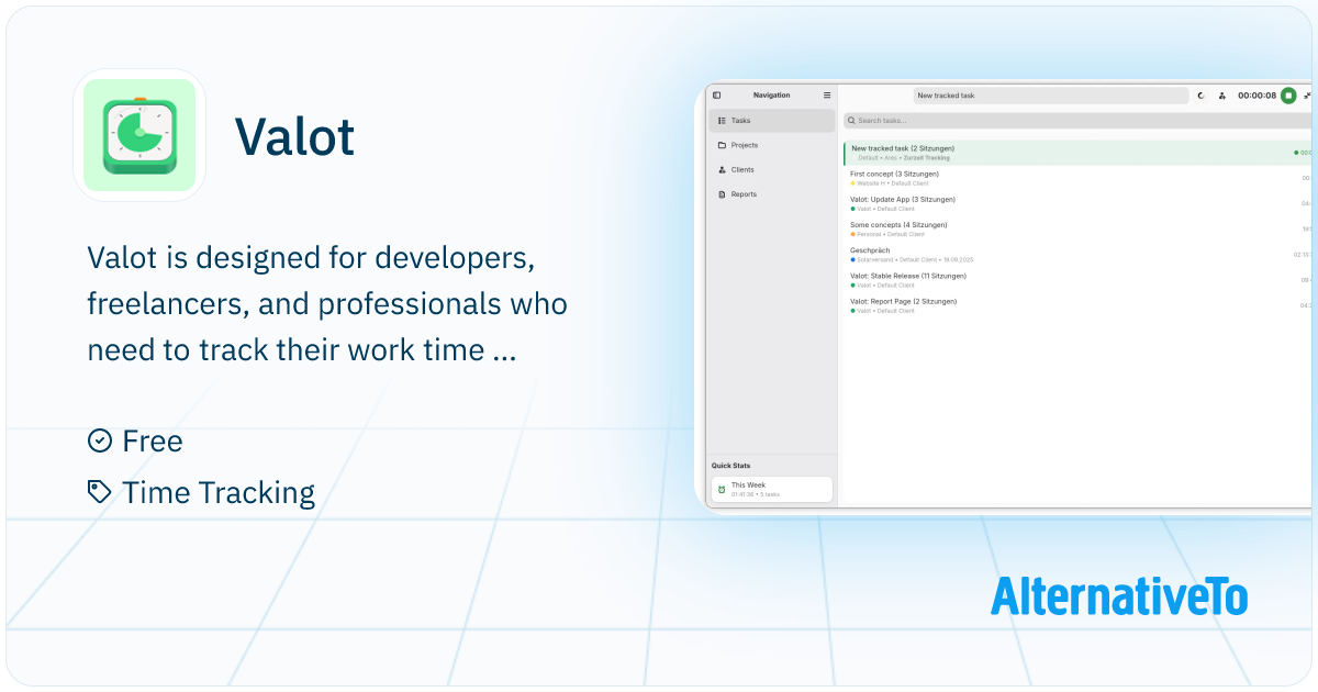 Valot: Modern time tracking application built with GTK4 and Adwaita ...