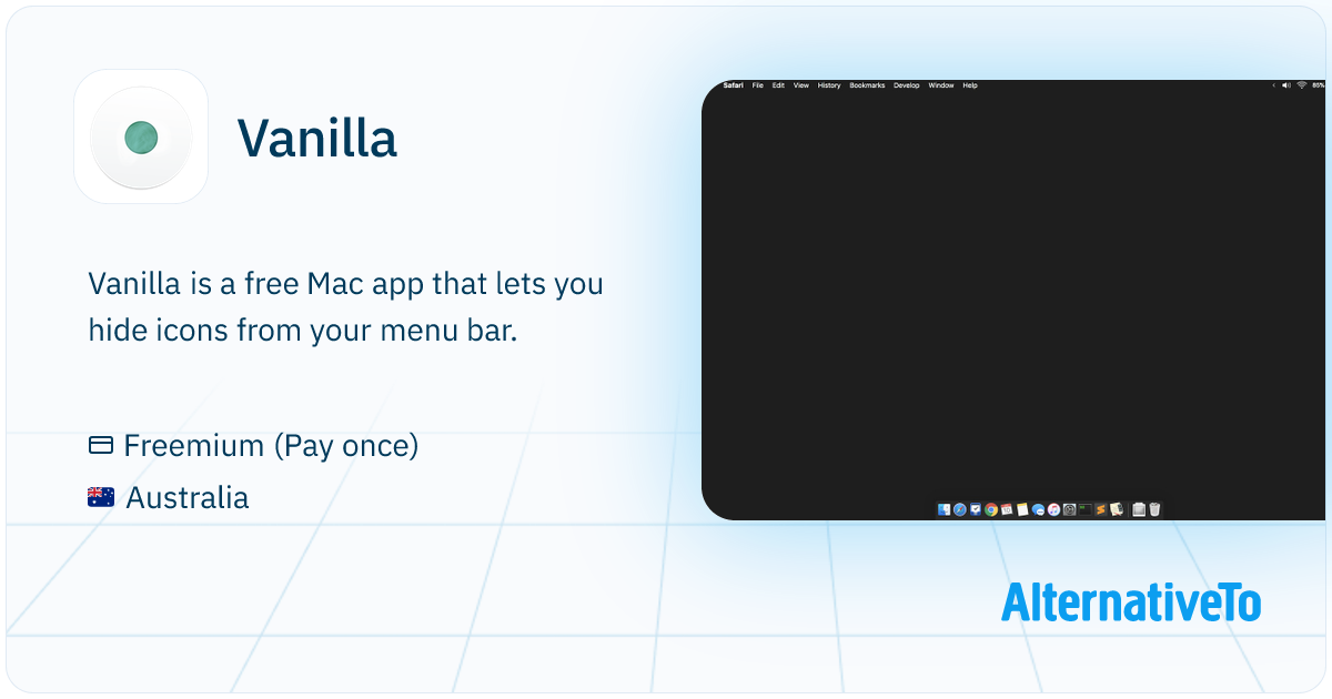 Vanilla: Hide menu bar icons on your Mac | AlternativeTo