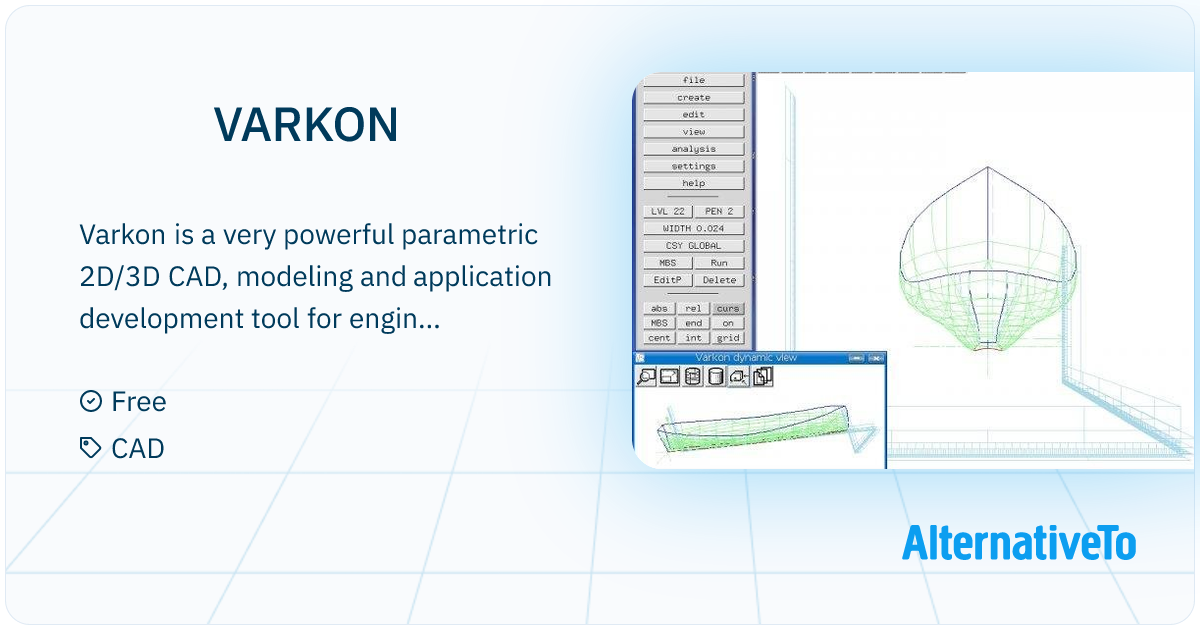 VARKON: Varkon is a very powerful parametric 2D/3D CAD | AlternativeTo