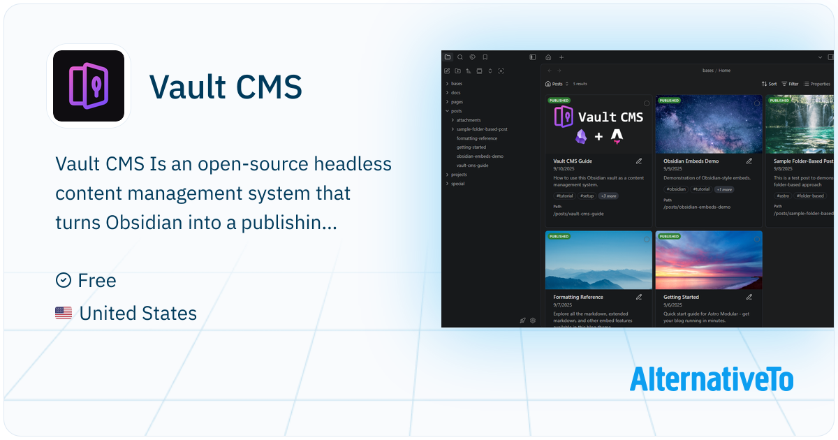 Vault CMS: Use Obsidian as a content management system for your Astro ...