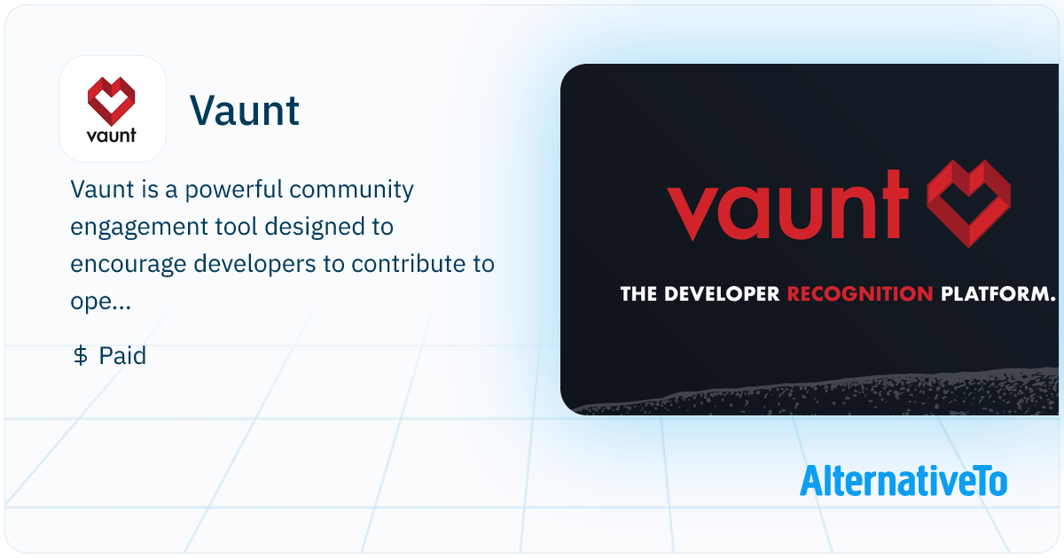 Vaunt: A community recognition platform for developer | AlternativeTo