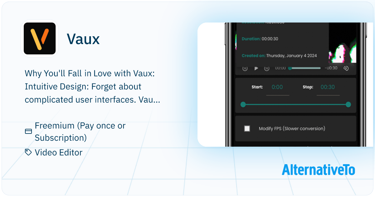 Vaux: Video and Audio Editor | AlternativeTo