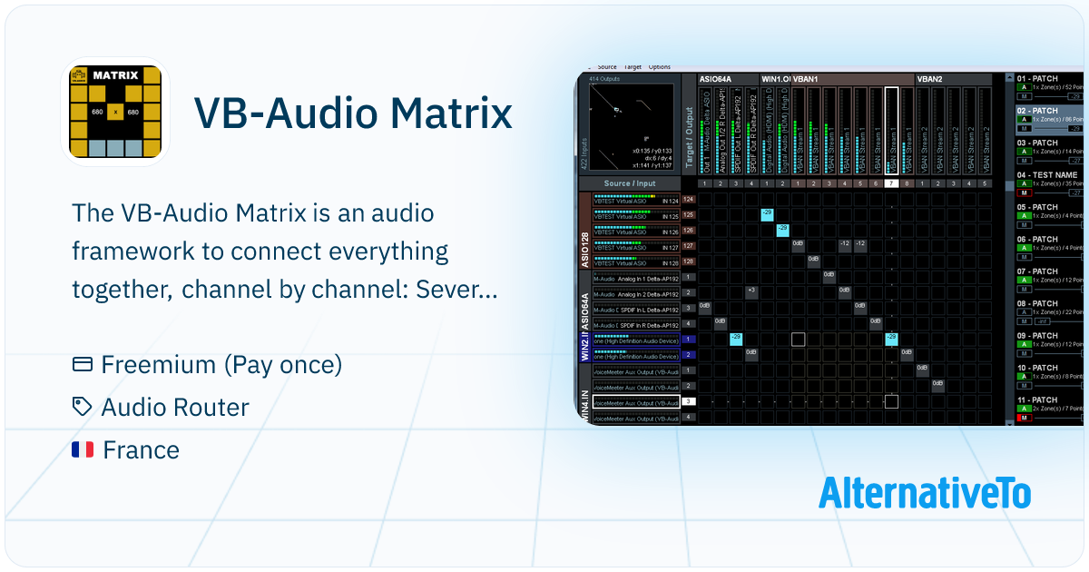 VB-Audio Matrix: An audio routing matrix to connect various audio ...