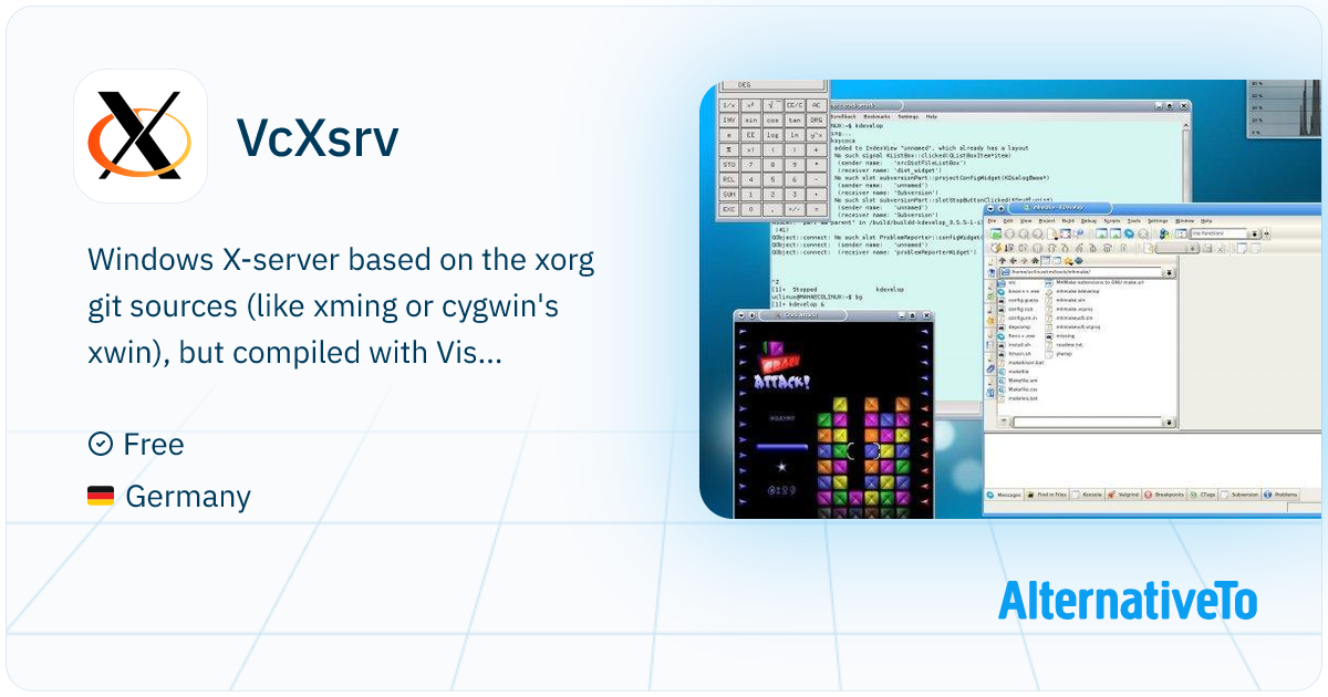 VcXsrv: Windows X-server based on the xorg git sources | AlternativeTo
