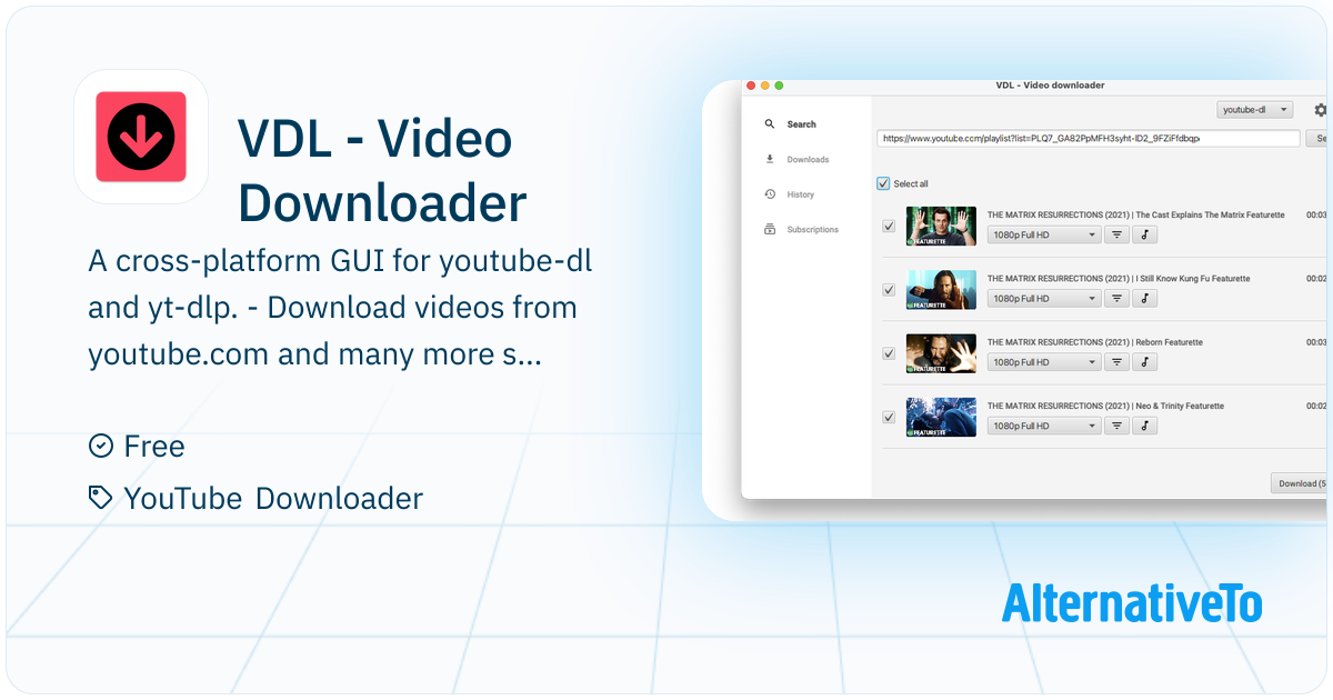 VDL - Video Downloader: A cross-platform GUI for youtube-dl and yt-dlp ...