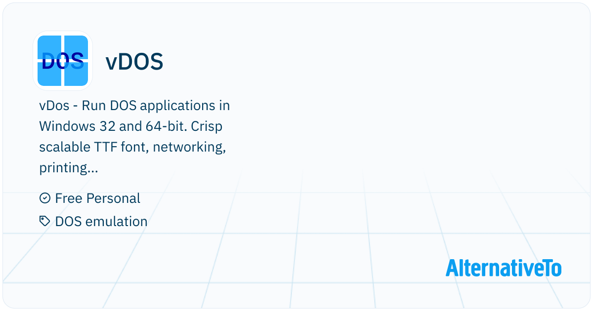 vDOS: VDos lets you conveniently run DOS applications by emulating a ...